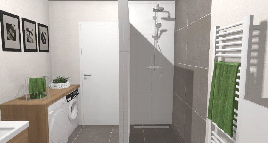 Bad mit Waschmaschine und Trockner – 8qm | Frieling - Sanitär • Heizung ...