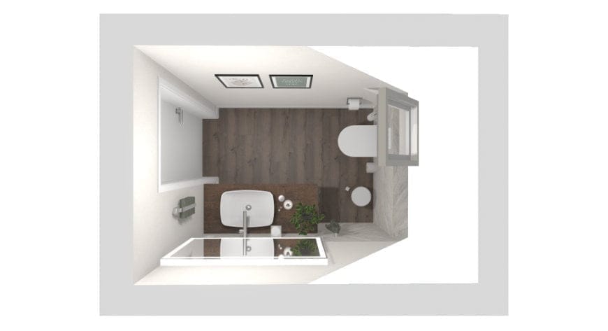 Kleines Gäste-WC mit Dachschräge - 3 qm | Frieling - Sanitär • Heizung ...